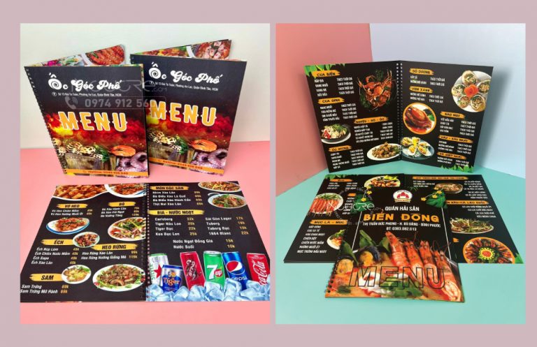 In menu giá rẻ đẹp tại tphcm | Cán màng chống nước | 3 ngày có